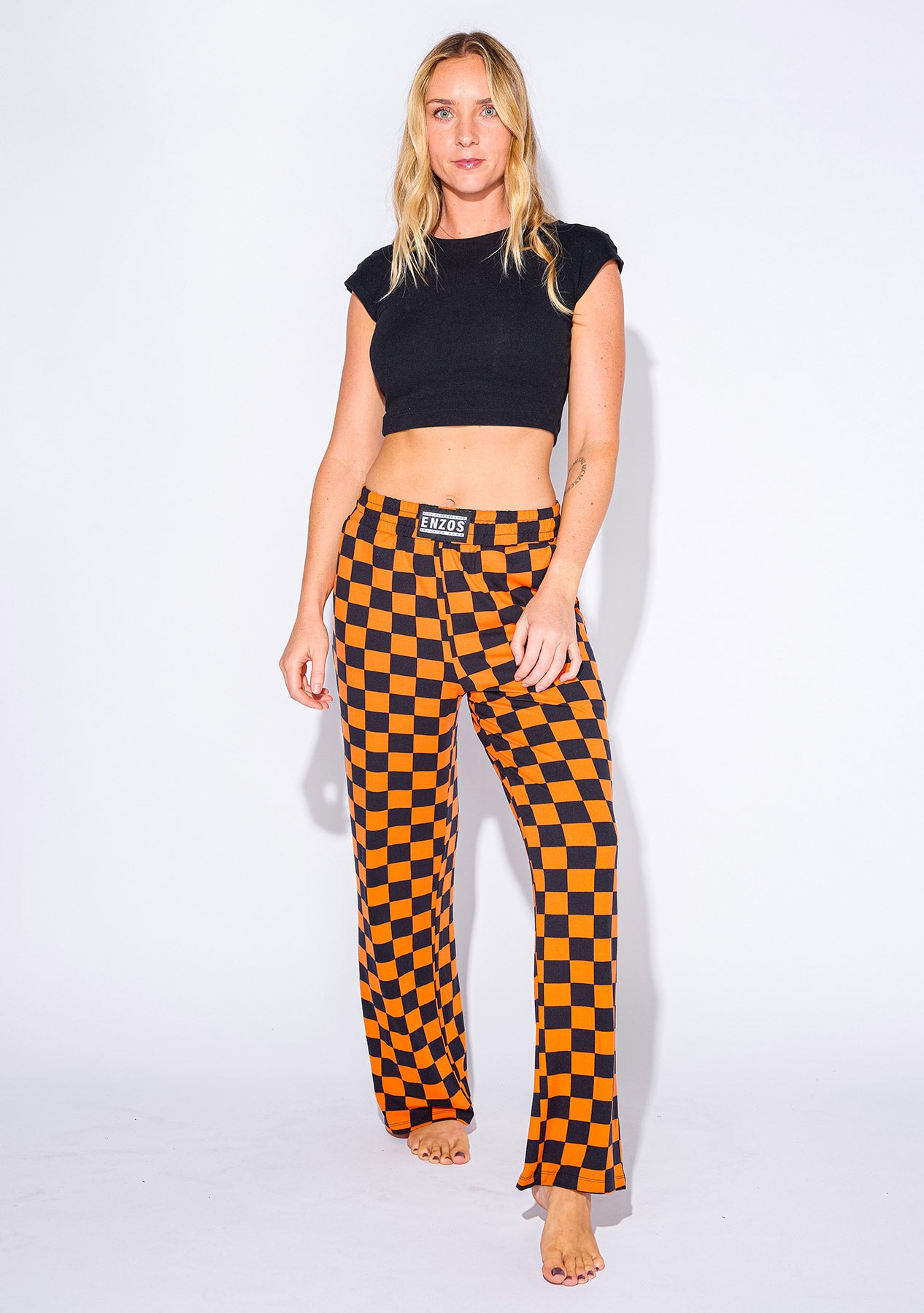 Women's - Slacker Performance Blend (Checkmate - Orange) – ENZOS ...