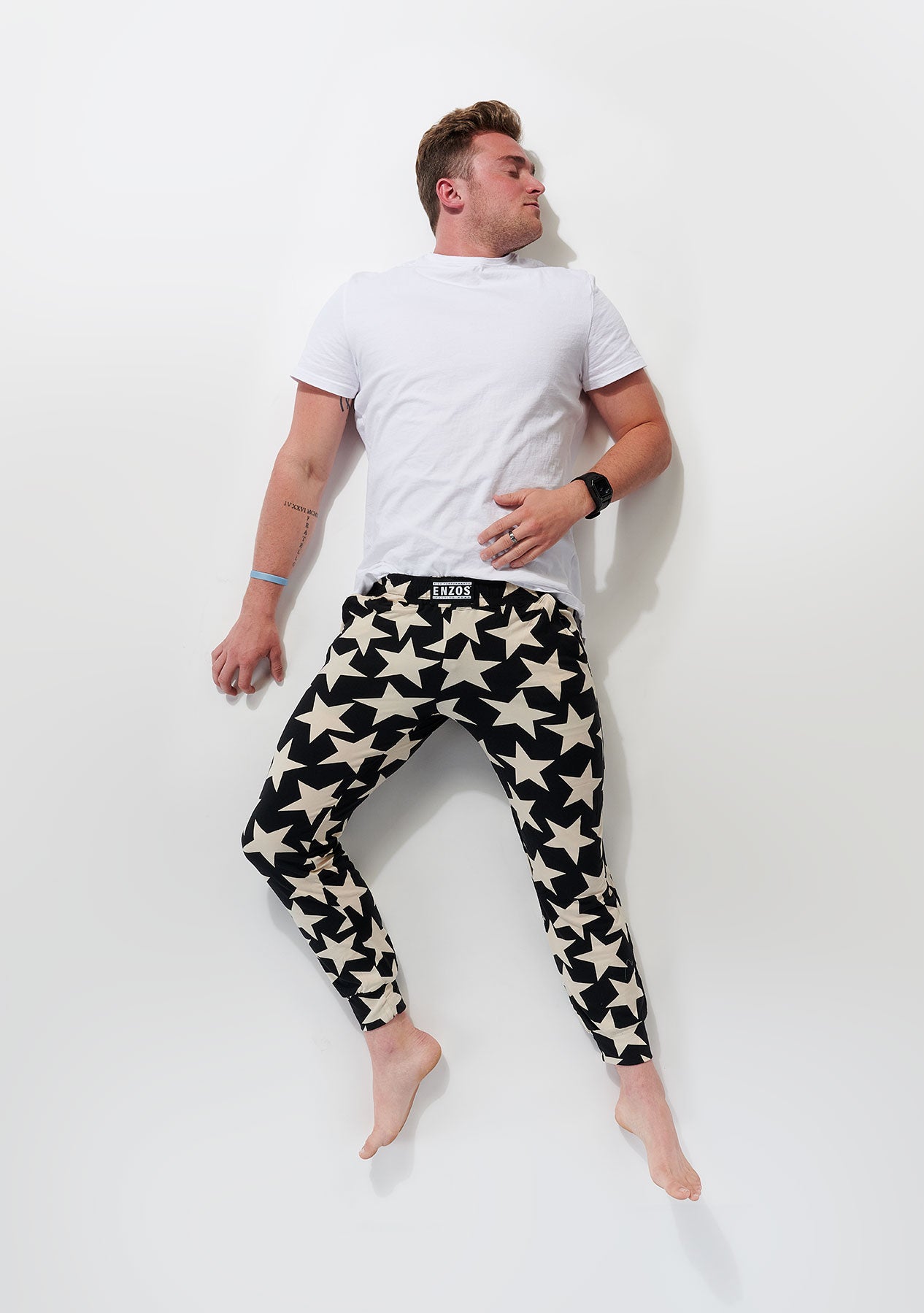 Cloud jogger performance blend (bicolor star - black) – ENZOS Inactive Wear